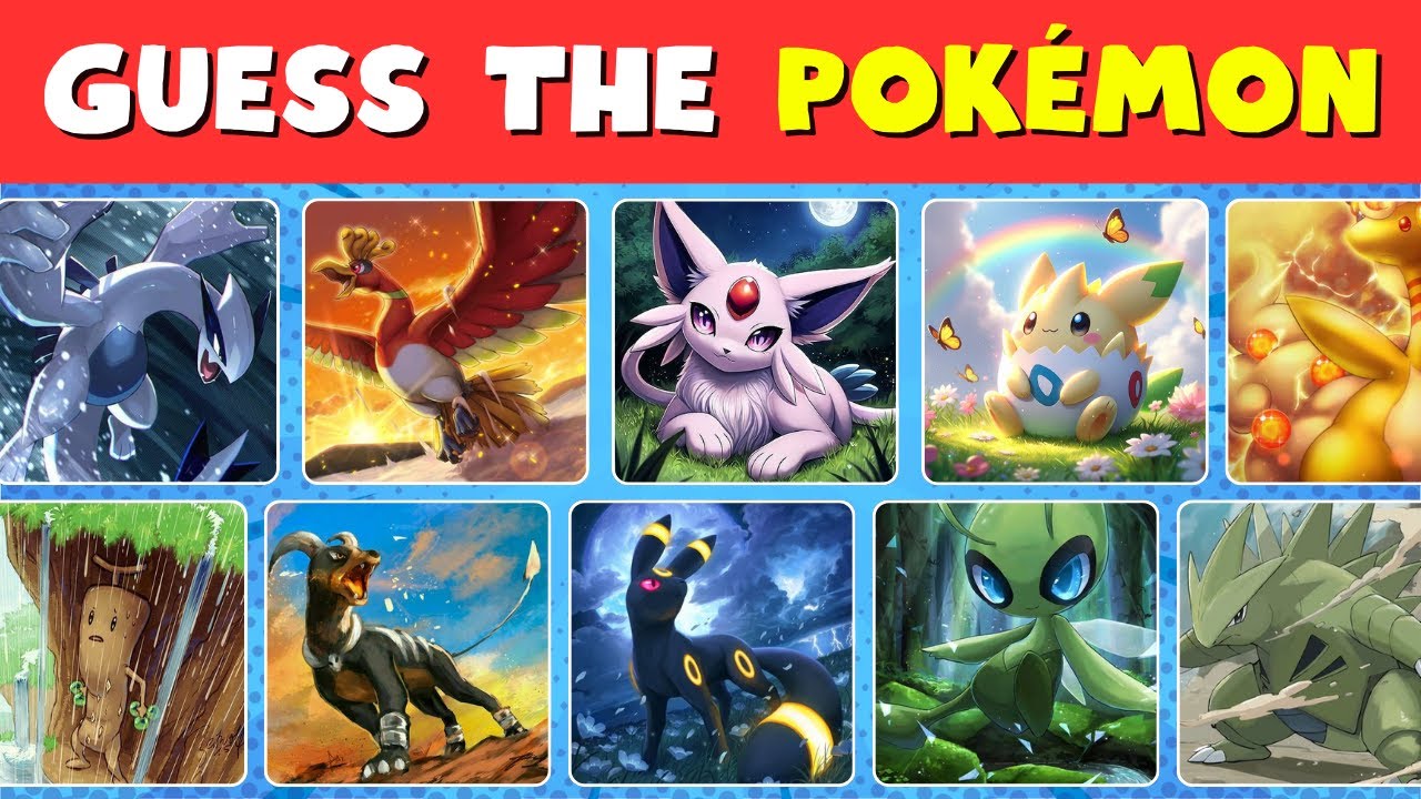Guess The Pokémon Quiz 🧠(GEN 2)⚡ | Can You Name Them ALL ? - YouTube