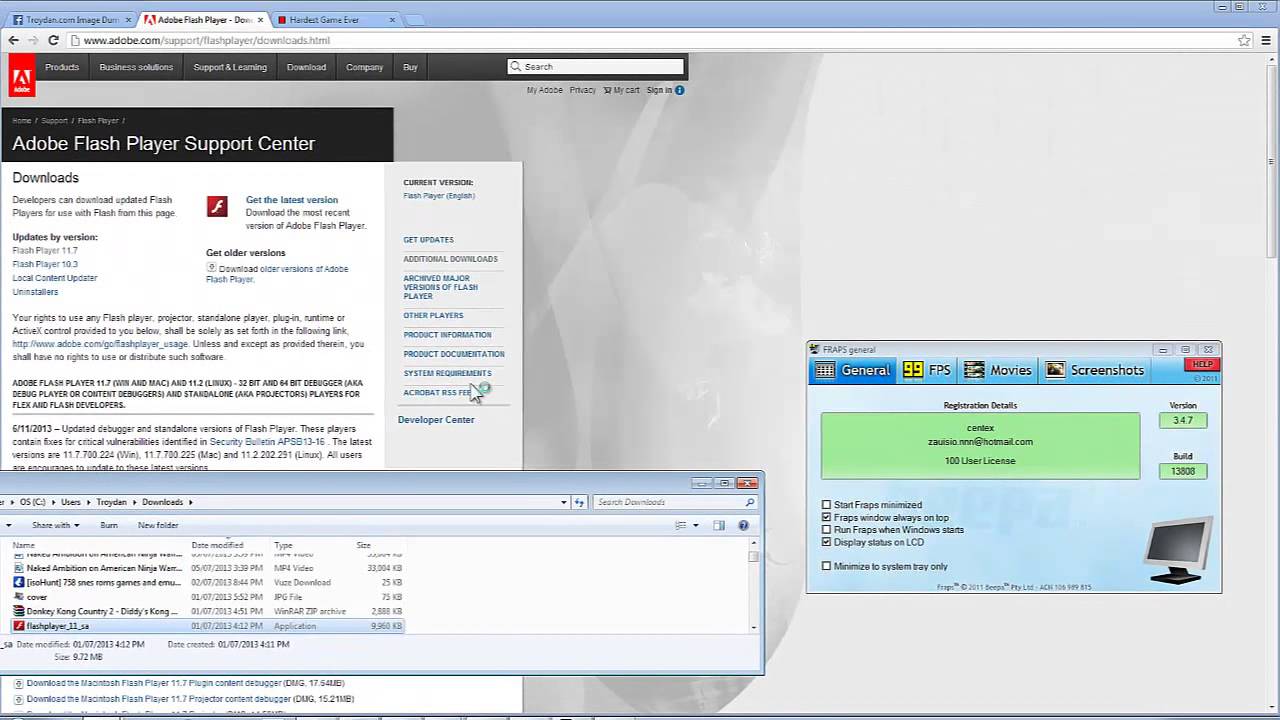 How to record flash with FRAPS - YouTube