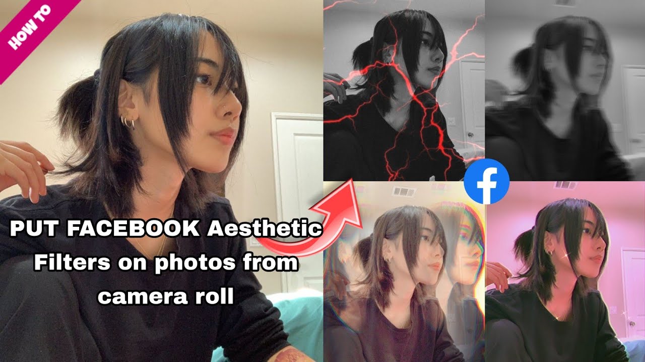 How to put facebook Aesthetic filters on photos from camera roll - YouTube