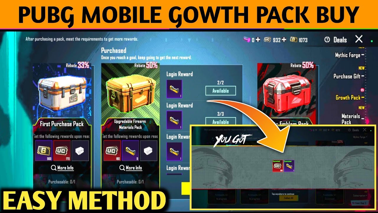 HOW TO PURCHASE GROWTH PACK IN PUBG MOBILE NEW TRICK 🔥 | PUBG MOBILE ...
