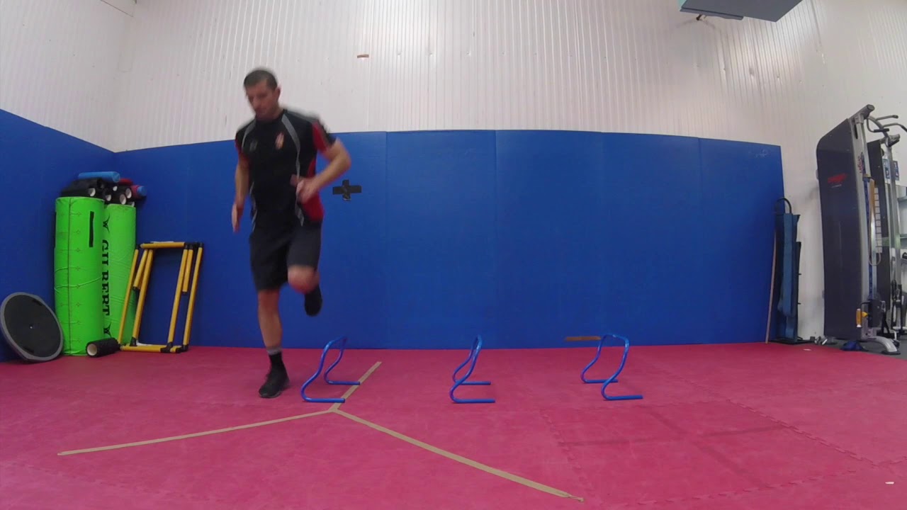 Double Contact Hurdle Lateral & Medial Hops - YouTube