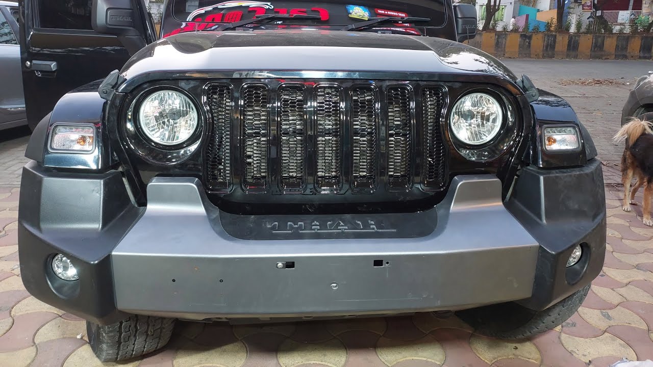 MAHINDRA THAR MODIFIED WITH THE ULTIMATE GRILL - YouTube