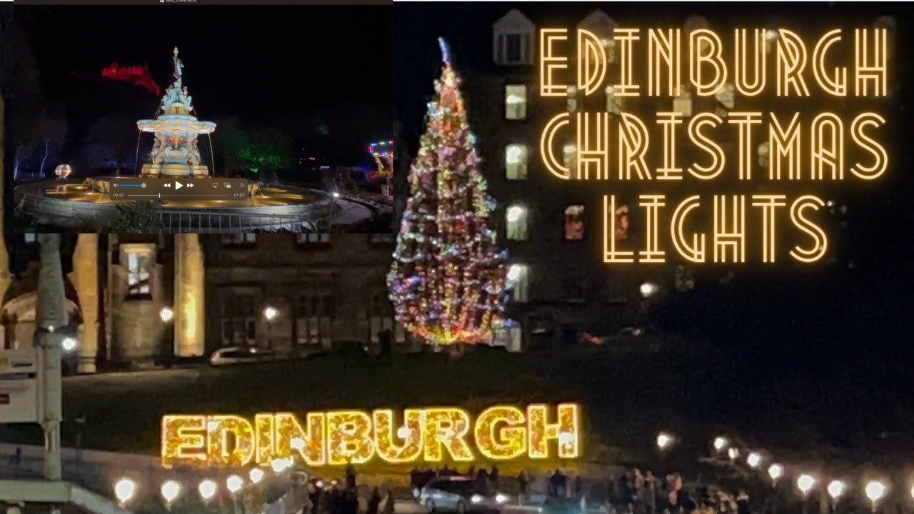 Edinburgh City Christmas Lights - YouTube