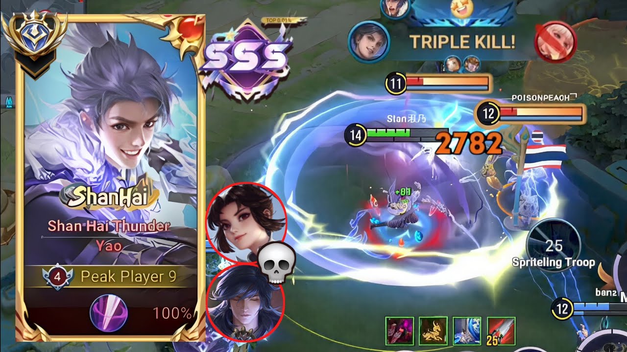YAO TRIPLE S VS YING AND LI XIN IN LEGEND RANK WITH THE BEST META BUILD ...
