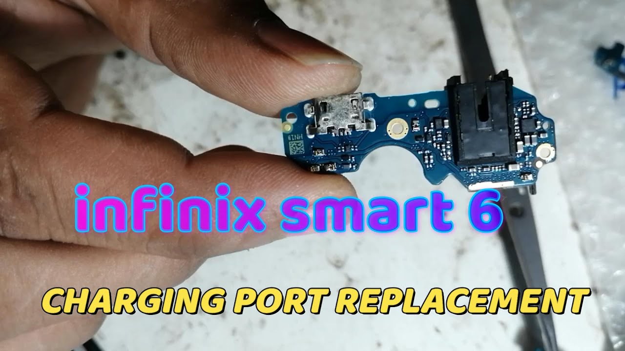 infinix Smart 6 android charging port change usb micro socket - YouTube