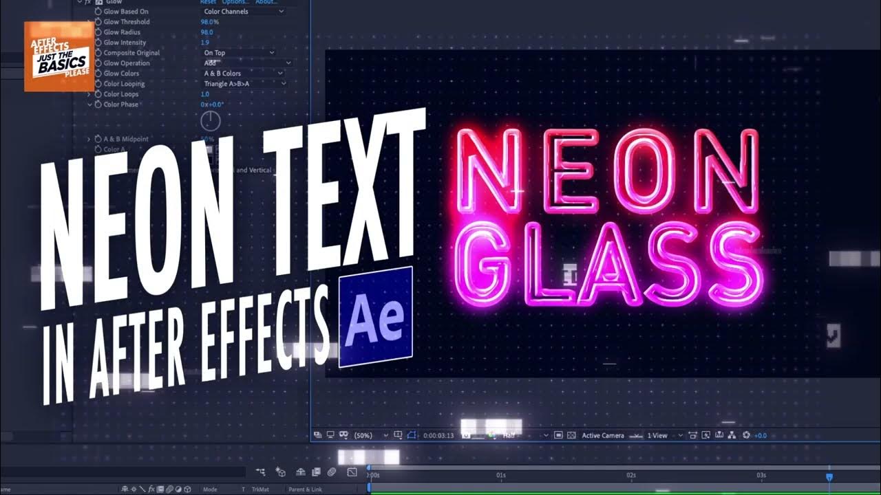 After Effects tutorial : How to create neon text look - YouTube