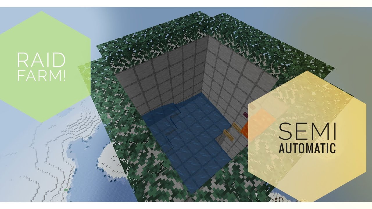 Semi Auto Raid farm for minecraft bedrock (simple) - YouTube