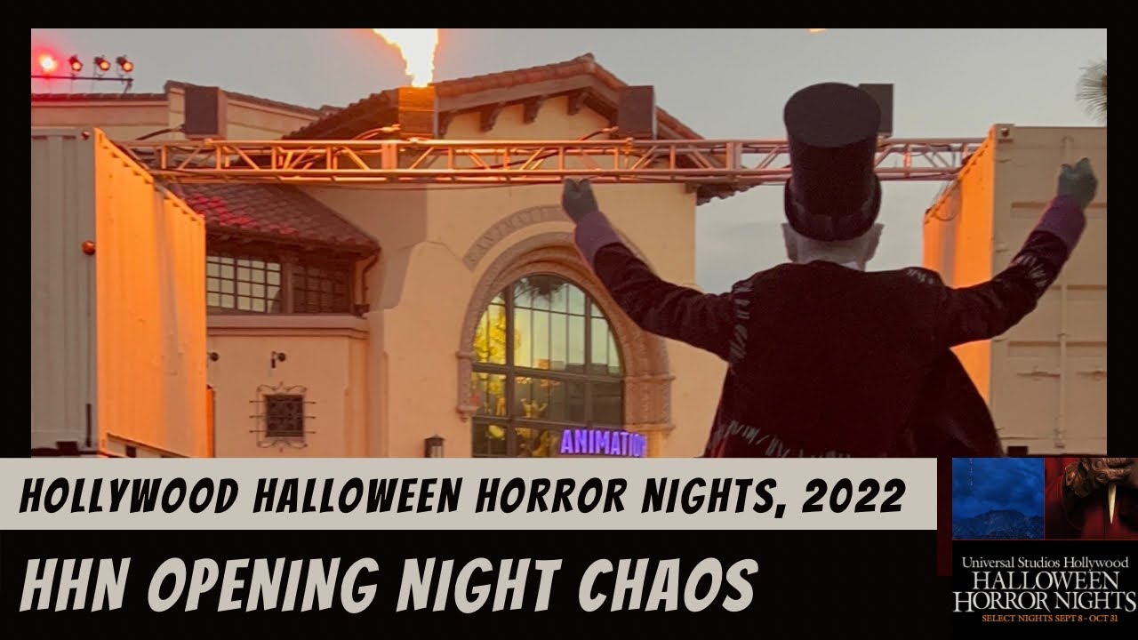 HHN 2022 Opening Night Tour of the Upper Lot Scare Zones Walkthrough ...