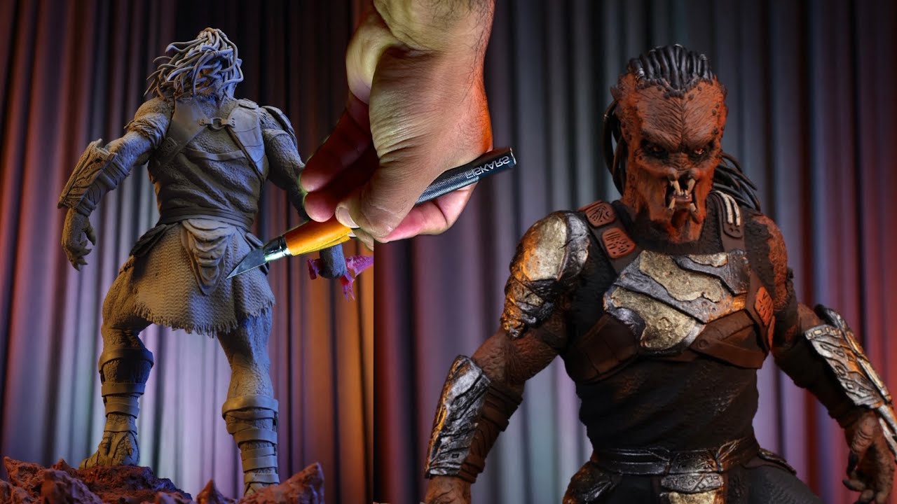 Sculpting Dek Predator from Predator Badlands with Clay NSP - YouTube