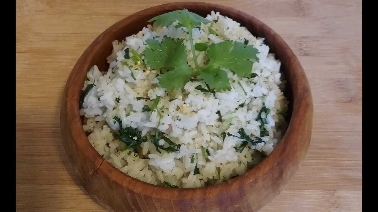 How to make Cilantro fried Rice - YouTube