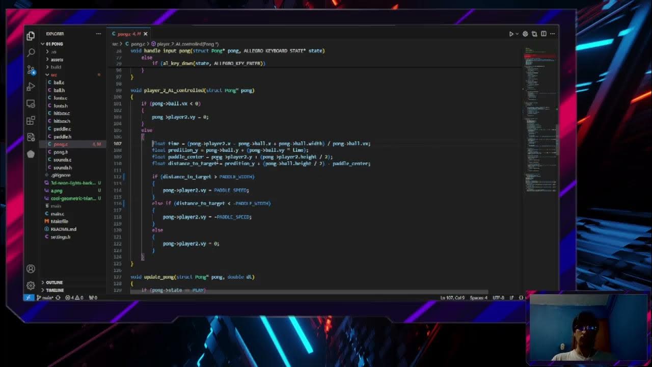 🤖 Coding an AI Opponent in Pong | C & Allegro Game Dev Tutorial 🎮 - YouTube