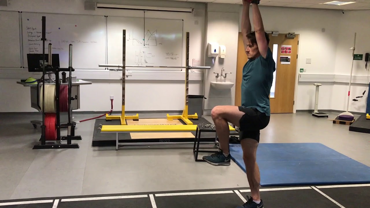 Lunge walk with knee drive - Level 2 Medball Overhead - YouTube