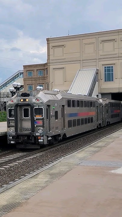 NJT Multilevel Cab Car #7003 Leads #1178 Out of Secaucus With Tiny Horn Salute #shorts #fyp ...