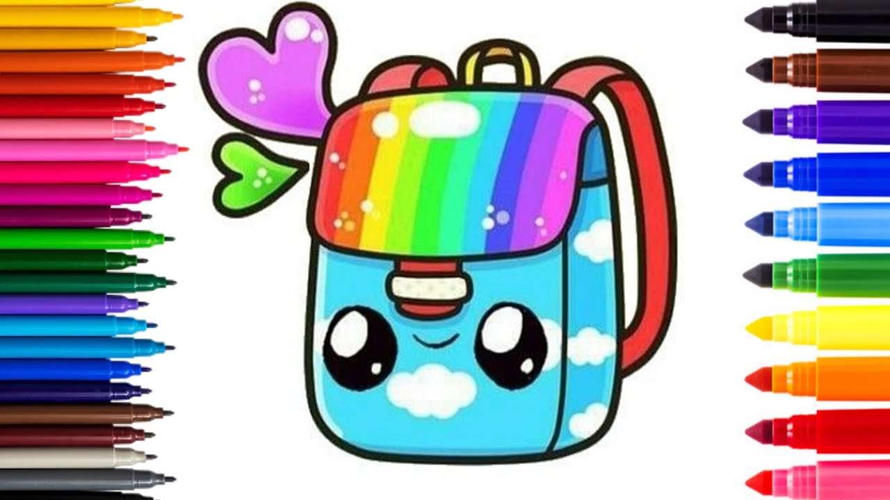 How To Draw Backpack A Step by Step | Backpack Drawing Easy - YouTube