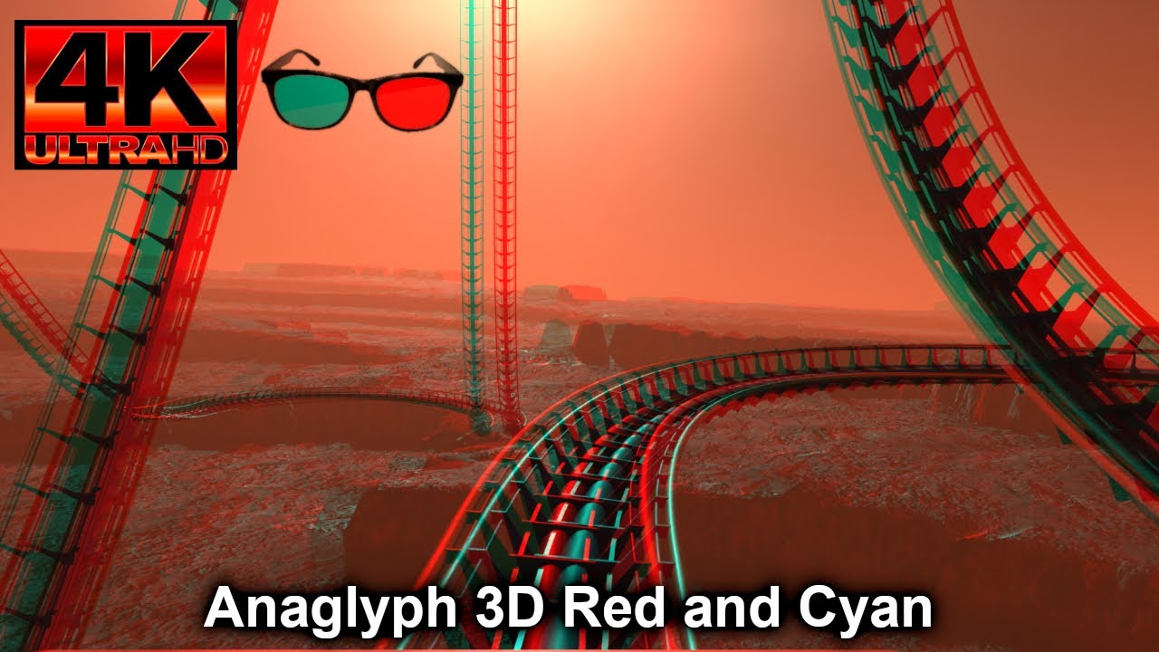 Anaglyph 3D Roller Coaster in Red planet with real world scale[ 100% ...
