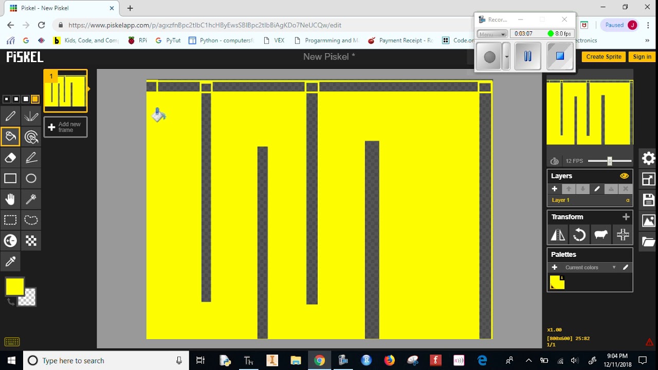 pygame video 23 Using Piskel to Make a Background - YouTube