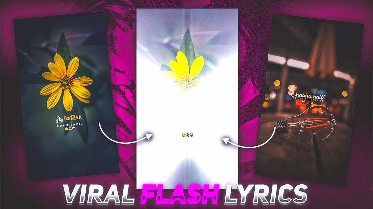New viral reels flash lyrics status video tutorial in Alightmotion ...