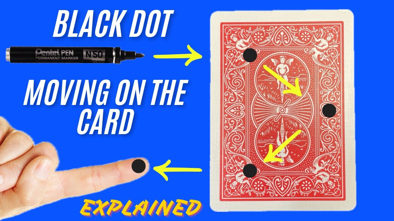 BLACK DOT MOVING ON THE CARD EXPLAINED | My Invention | Gimmick Step By Step - YouTube