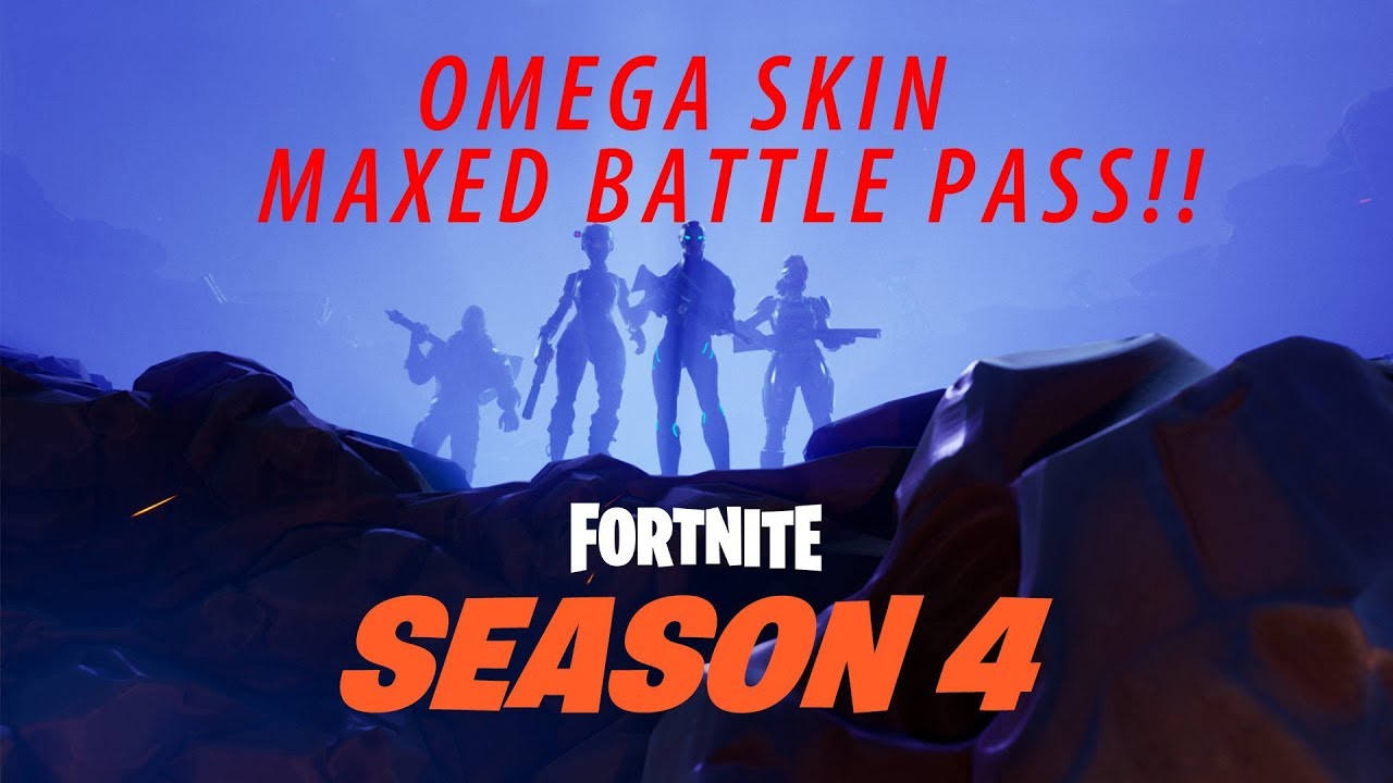 Fortnite BR: Omega Skin! Season 4 Maxed Battle Pass! (Road to 100 ...