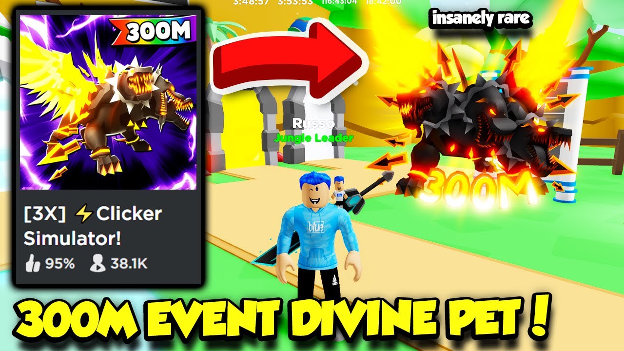 I Got The NEW DIVINE PET In Clicker Simulator 300M EVENT UPDATE And IT ...