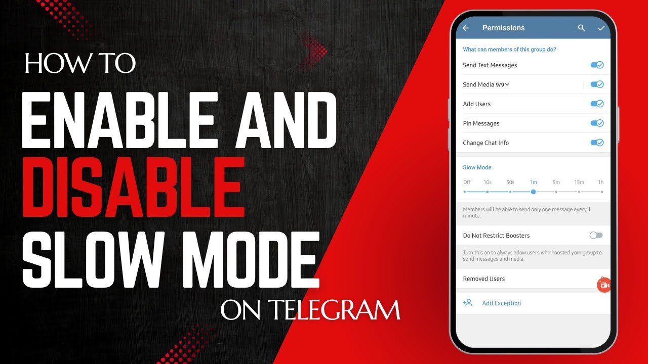 How to Enable and Disable Slow Mode on Telegram Group - YouTube