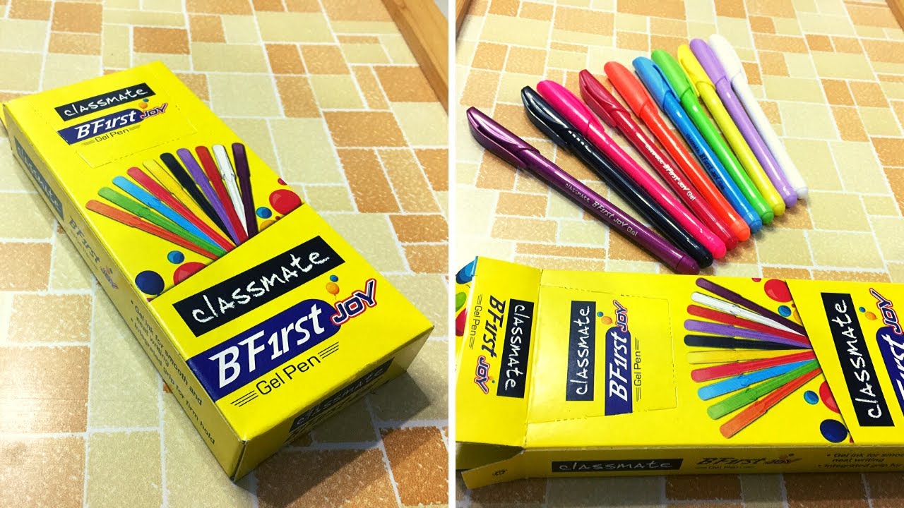 Unboxing and Review of Classmate BFirst Joy Gel Pen Blue - YouTube