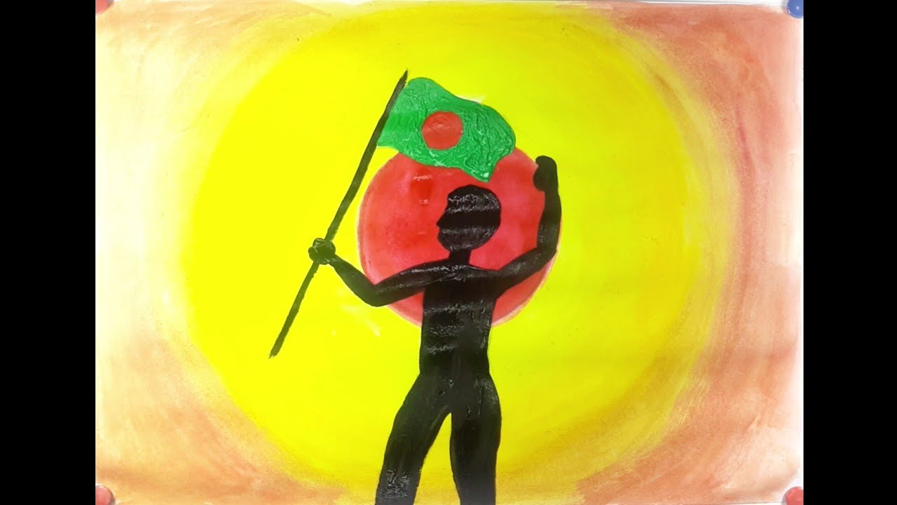 How to Draw Scenery Of 16 December Victory Day Of Bangladesh with Flag ...