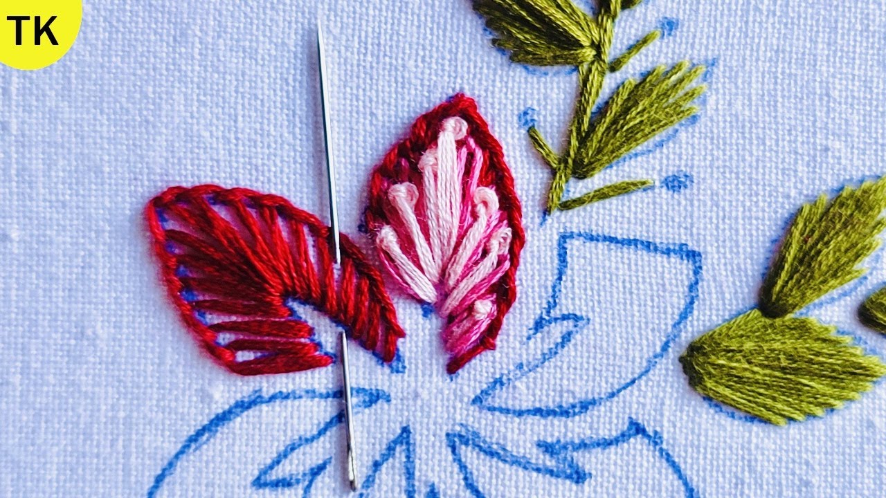 Colorful Hand Embroidery Flower Design | Latest Hand Embroidery Designs ...
