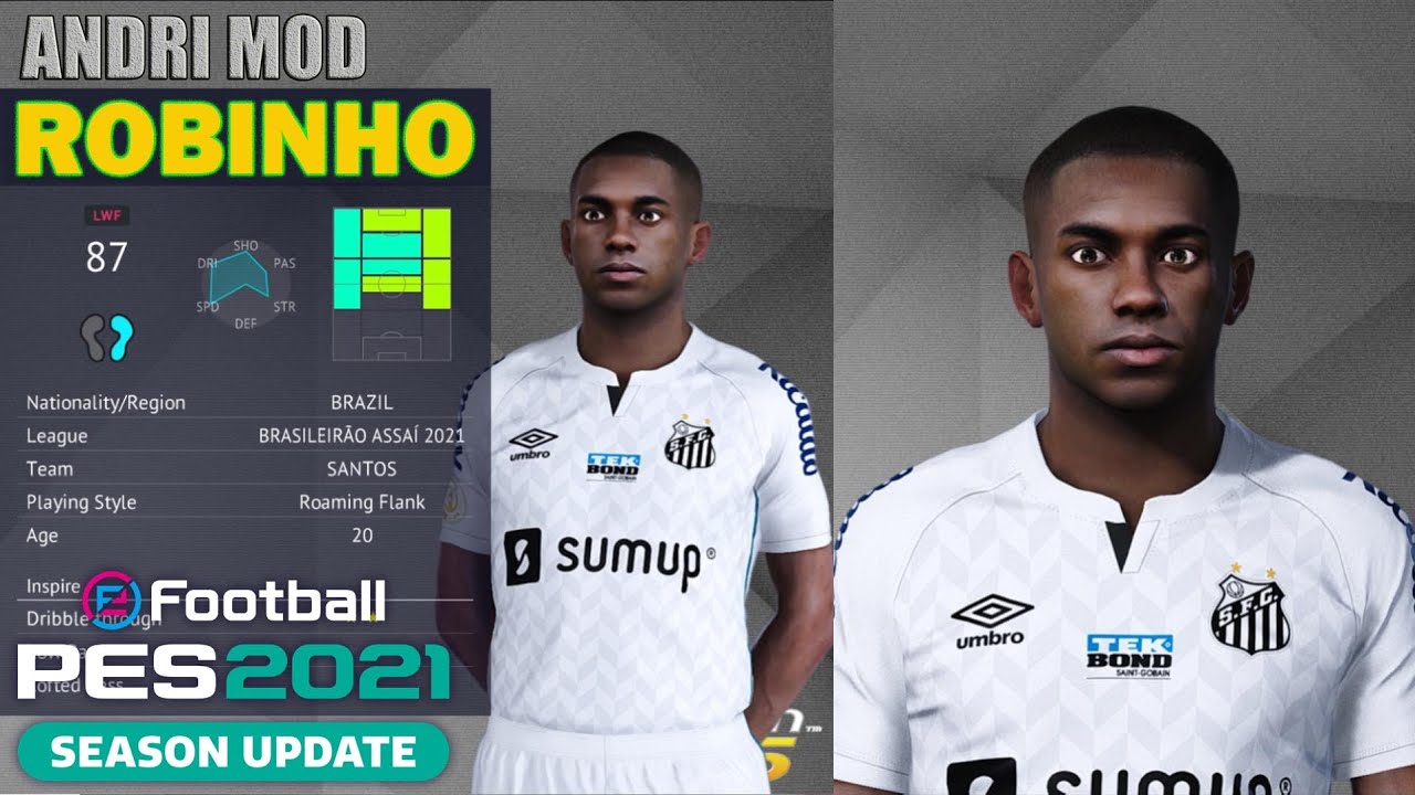PES 2021 - DOWNLOAD FACE ROBINHO SANTOS 2004 - YouTube