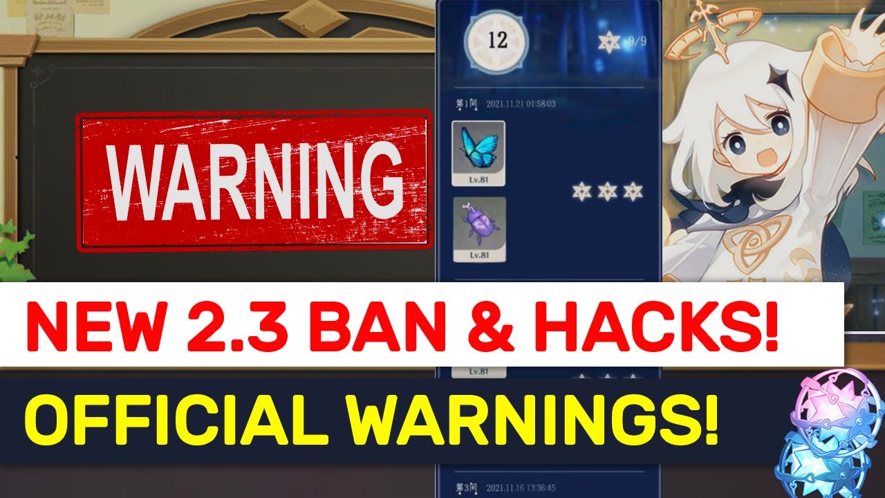 DON'T GET BANNED For Those NEW Reasons! 2.3 MiHoYo Warnings! | Genshin ...