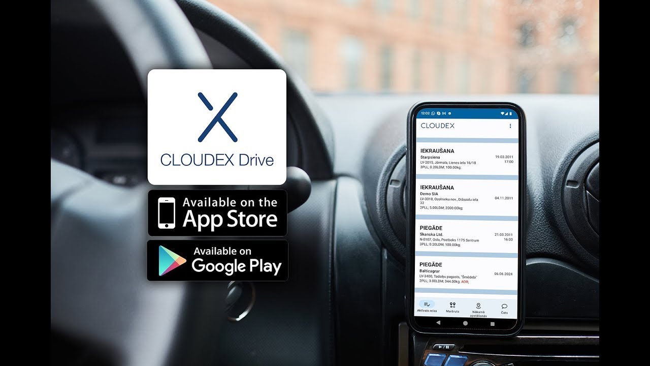 Šofera aplikācijas "Cloudex drive" instrukcija - YouTube
