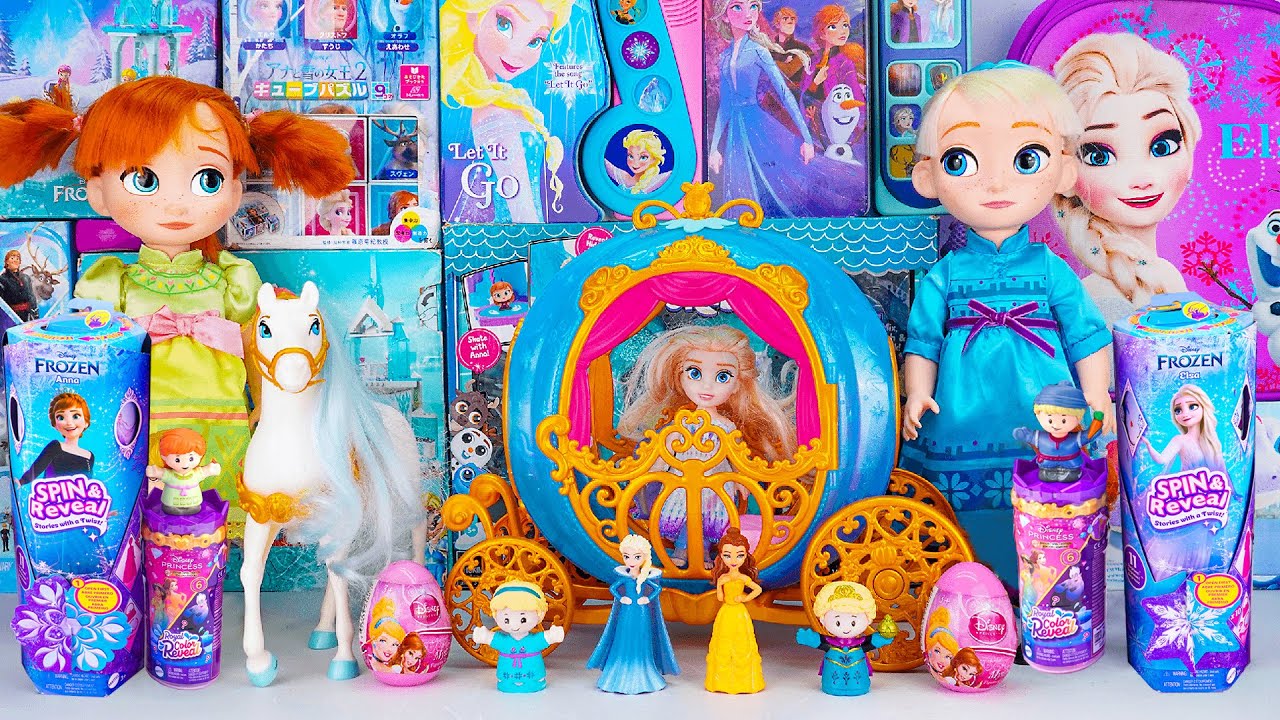 Unboxing Disney Frozen Toys | Disney Princess Spin & Reveal Collection ...