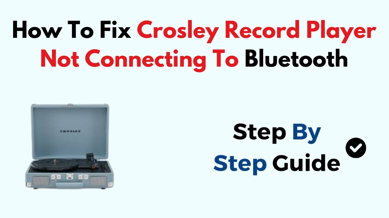 How To Fix Crosley Record Player Not Connecting To Bluetooth - YouTube