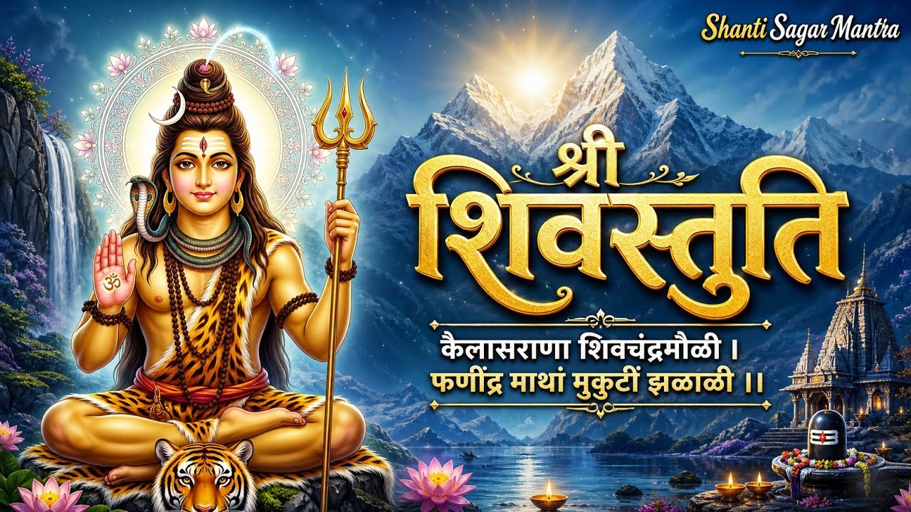 शिवस्तुती मराठी | कैलास राणा शिव चंद्रमौळी🌿 | Shiv Stuti Marathi I हर ...
