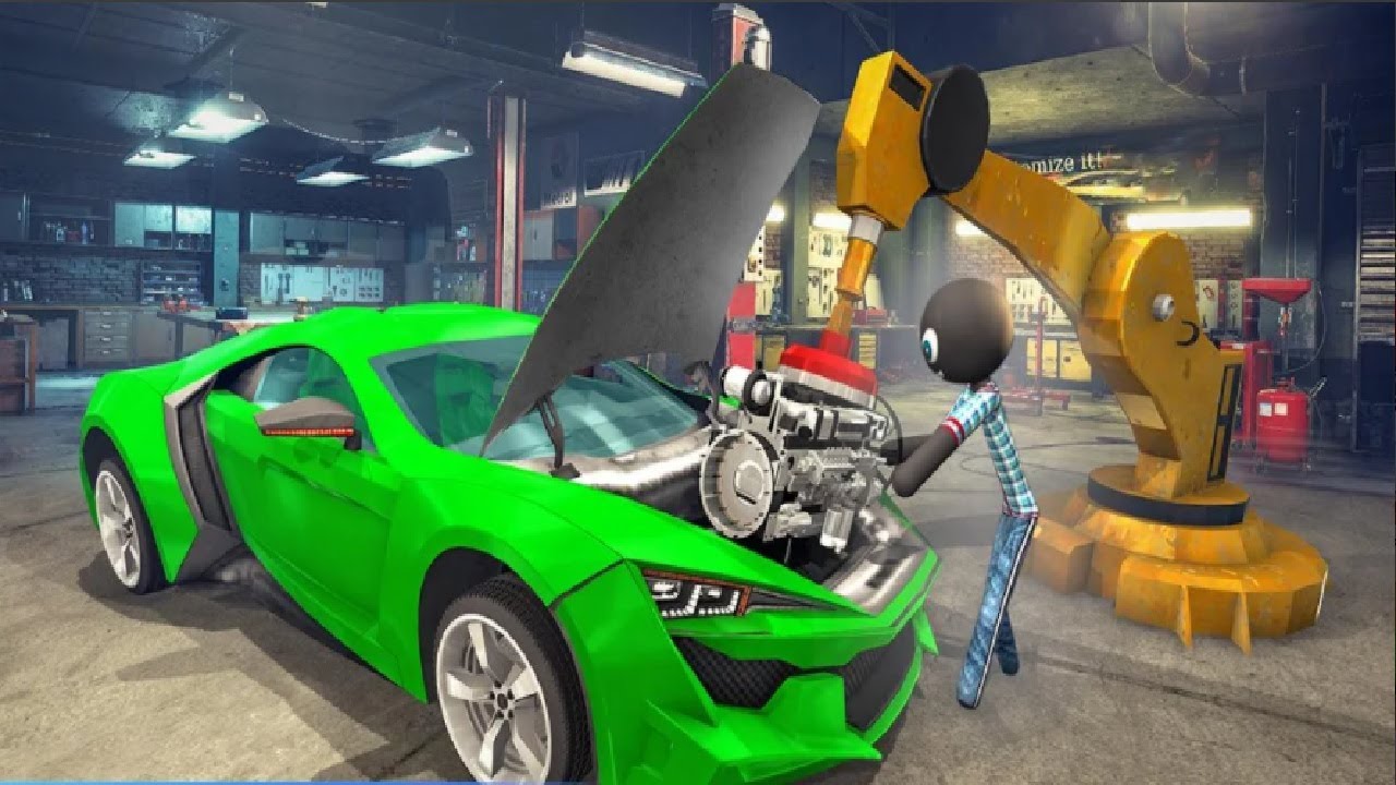 Stickman Car Garage Repair Shop - By Gig Big Games - Android Gameplay ...