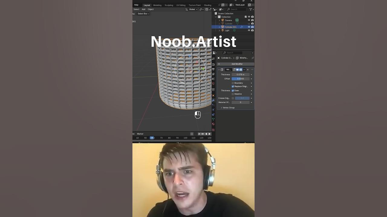 Noob vs Pro artist: creating woven basket #blendertutorial #blender #blendercommunity #blender3d ...
