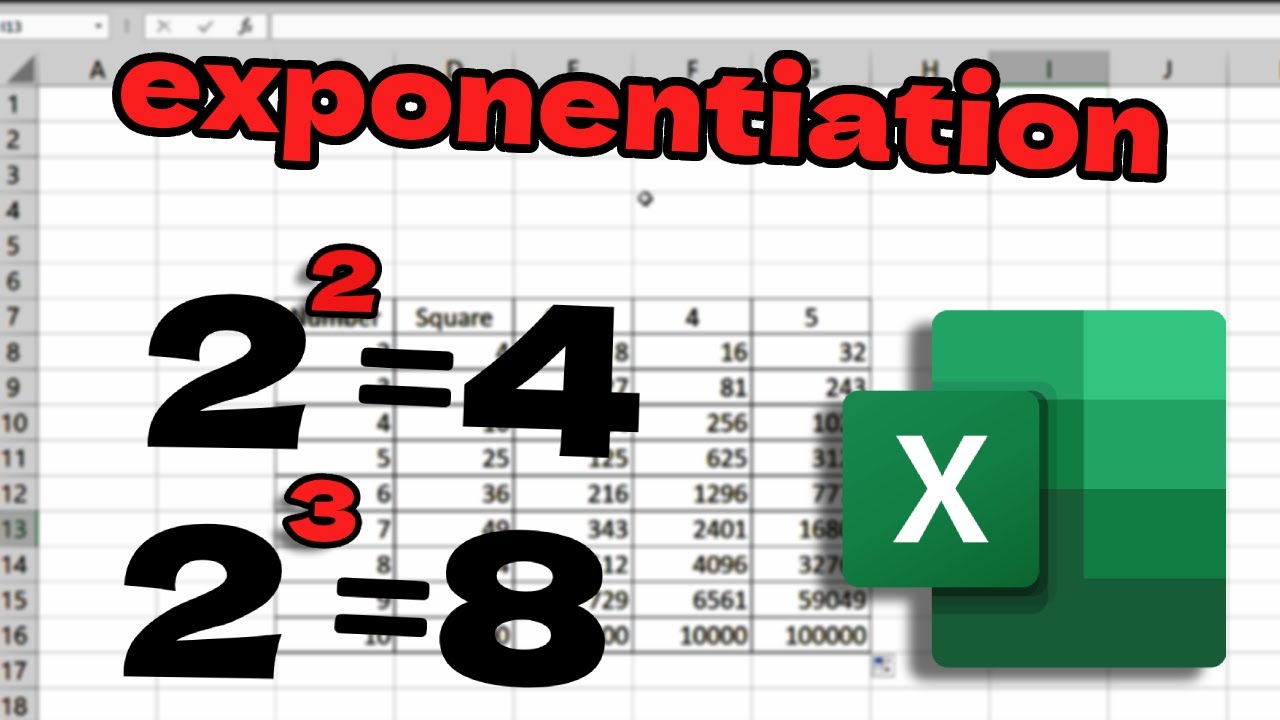 Inputting an Exponent in Excel 2025 - YouTube