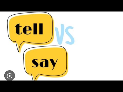 What is the difference between Said and Told?#Said vs Told#Say vs Tell# ...