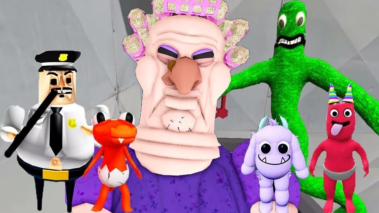 ROBLOX Scary Obby - Miss AniTron, Grumpy Gran, DOORS, Barry's Prison ...