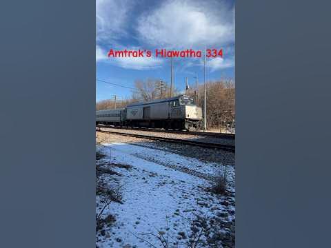 Amtrak's Hiawatha 334 at Lake #amtrak #railroad #train #railway #transportation - YouTube