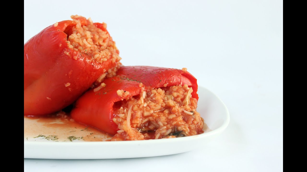 Pimentones (Morrones) rellenos veganos fácil - YouTube