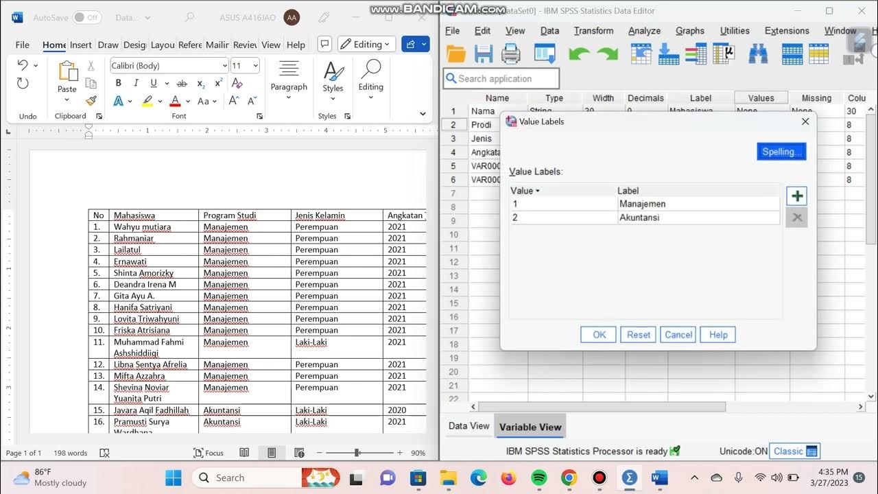 Soal 2 Pemasukan Data SPSS - YouTube