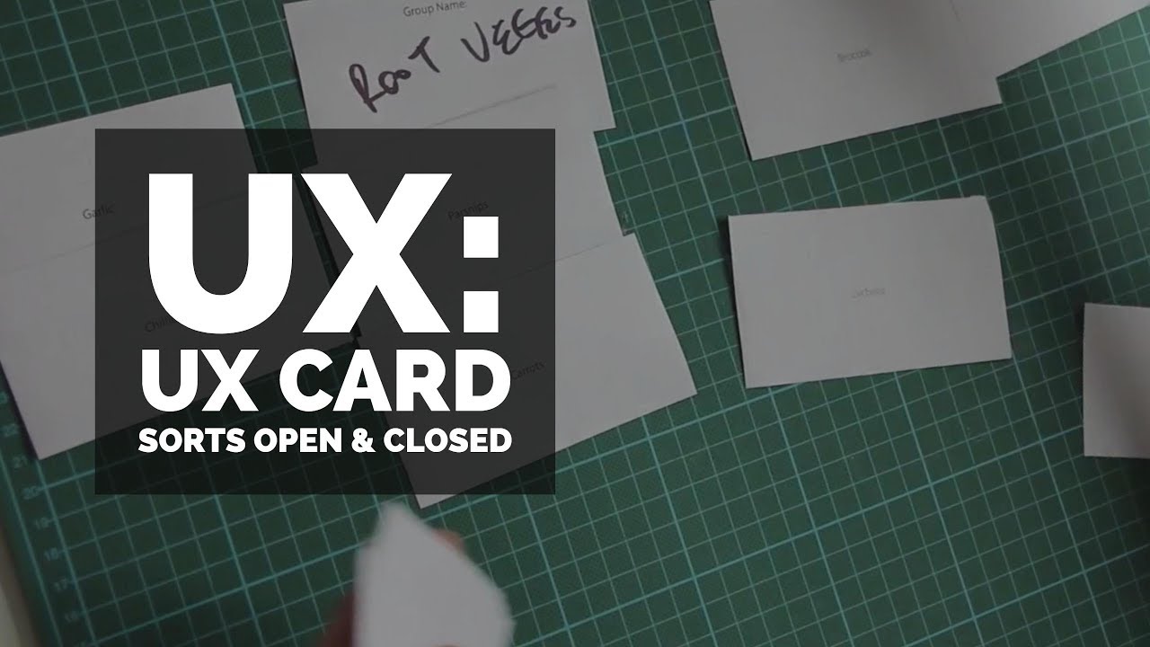 UX card sorts Open & Closed - UX design course [14/29] - YouTube
