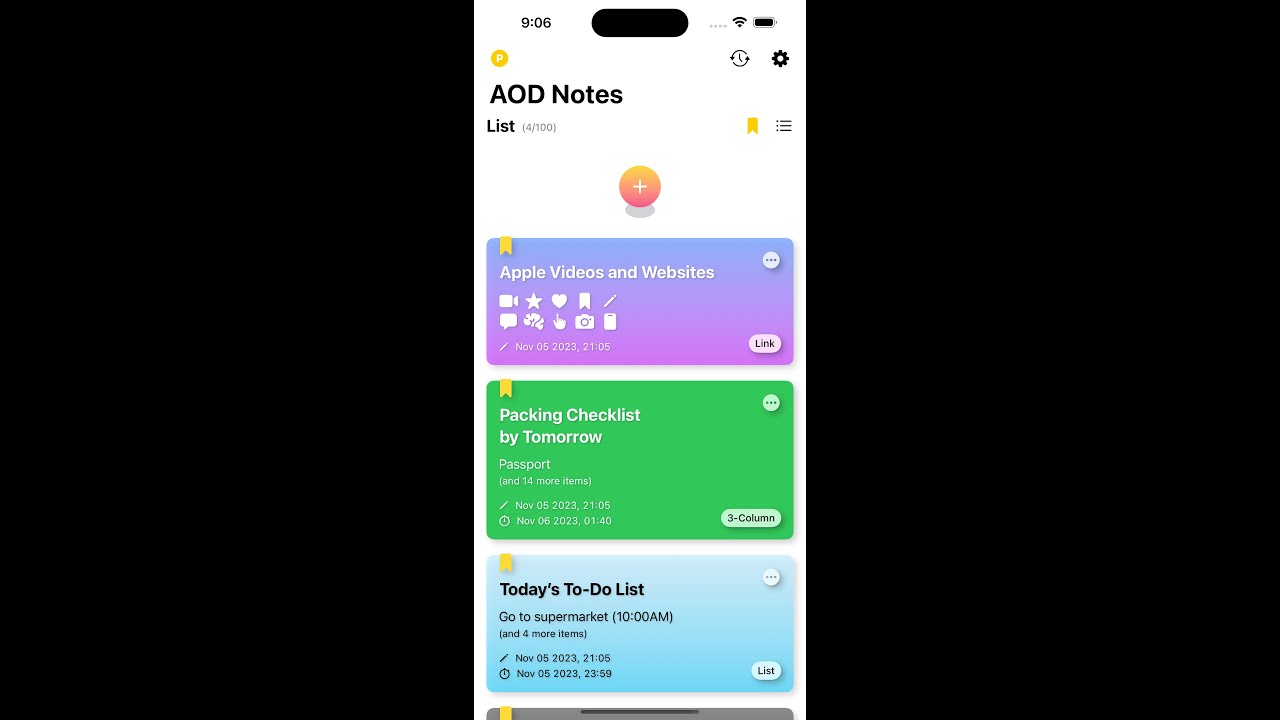 iOS app demo video (AOD Notes v1.2.0) - YouTube