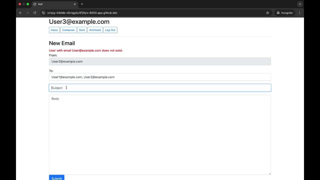 CS50w - Project 3 - Mail - YouTube