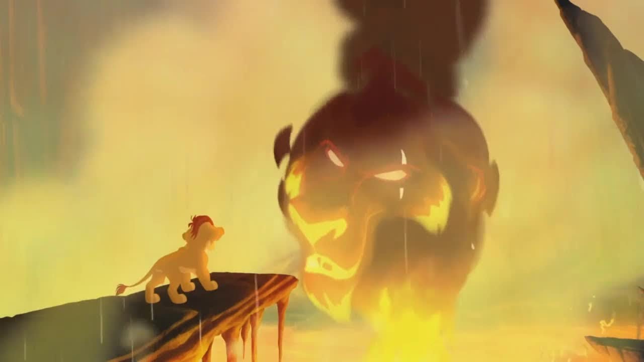 Lion Guard- Kion defeats Scar and Ushari dies scene - YouTube