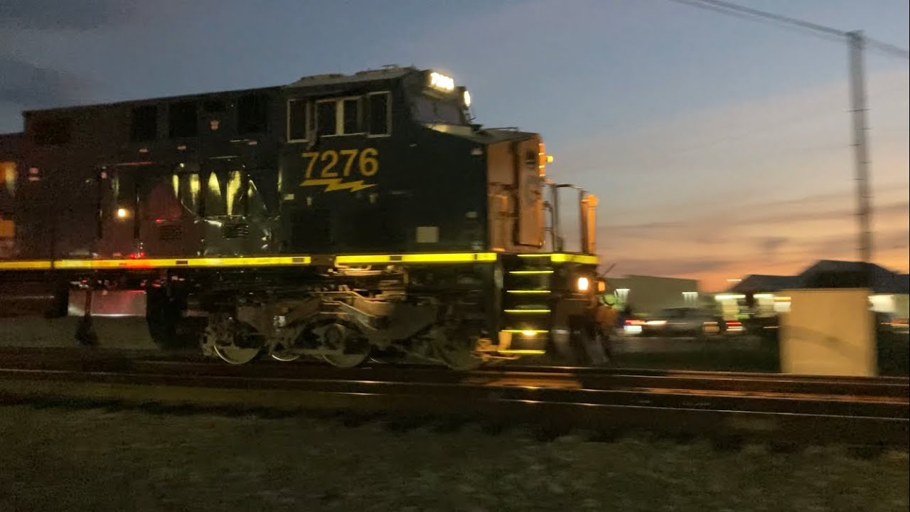 Brand New Rebuild CSX 7276 Leads Long CSX M492 NB Manifest Train With End Train DPU Florence SC ...