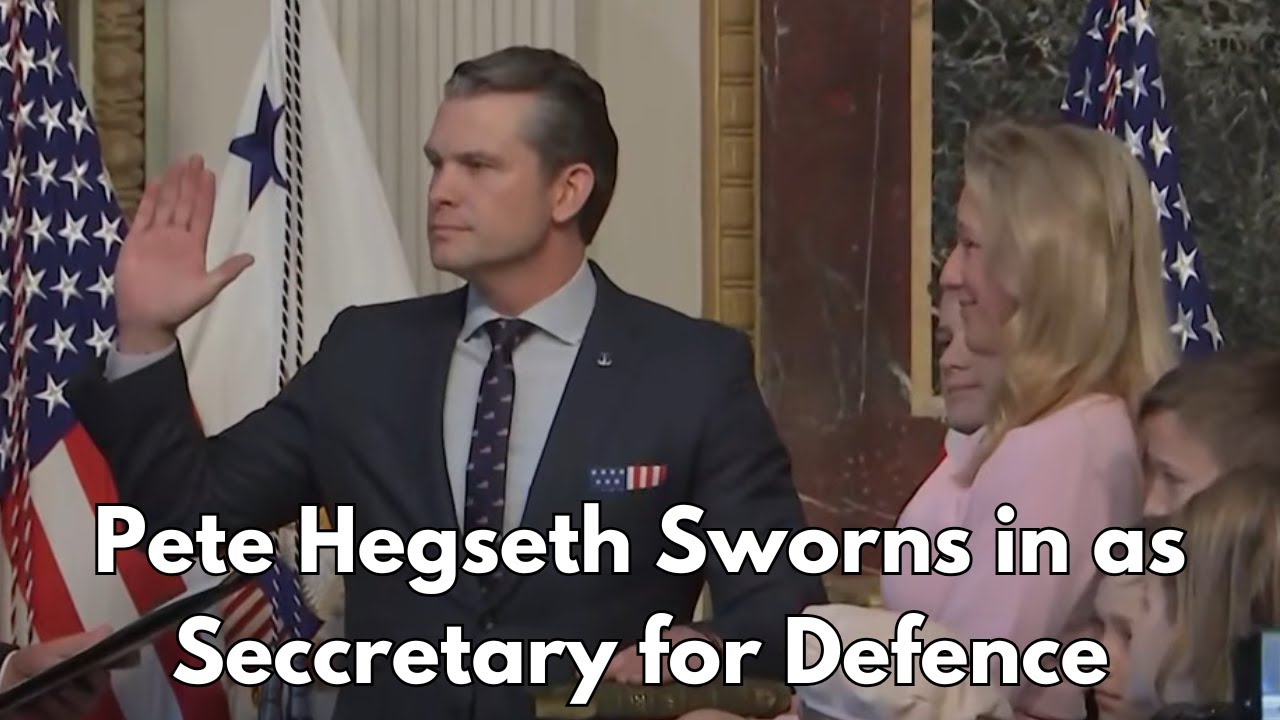 BREAKING: Pete Hegseth Sworn In As Secretary Of Defense - YouTube