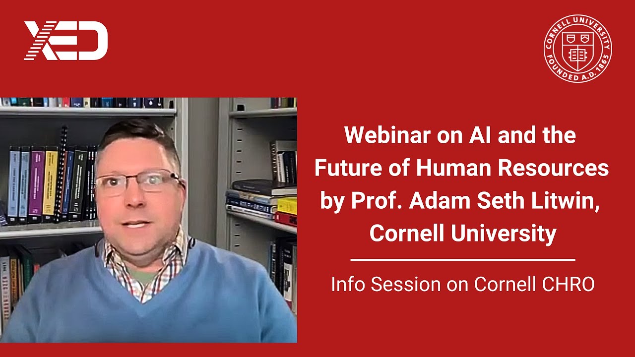 Webinar | AI and the Future of Human Resources | Prof. Adam Seth Litwin ...