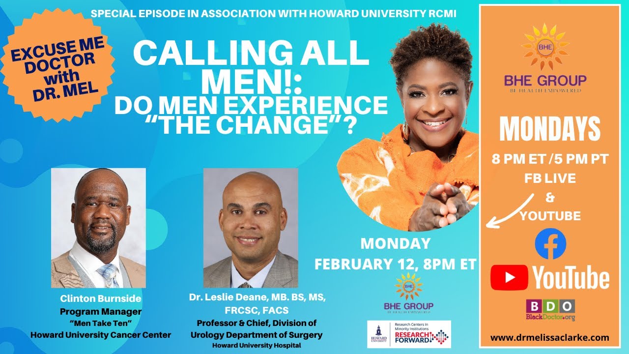 EXCUSE ME DOCTOR with DR. MEL; CALLING ALL MEN: Do Men Experience "The ...